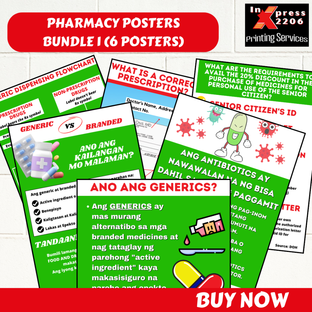 DRUGSTORE PHARMACY BOTIKA POSTERS BUNDLE FDA LTO REQUIREMENT | Shopee ...