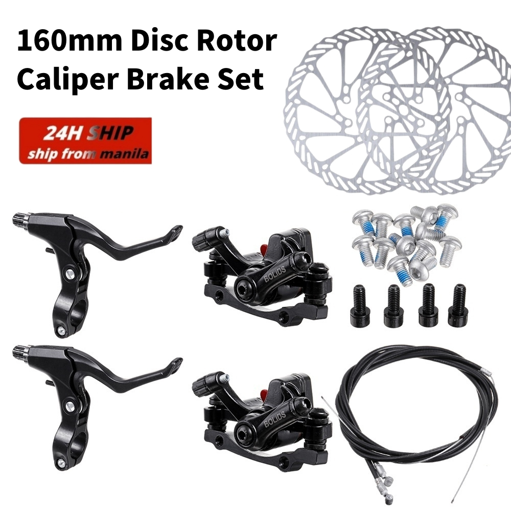 Mountain Bike Mechanical Disc Brake set Aluminum Alloy 160mm Disc Rotor ...