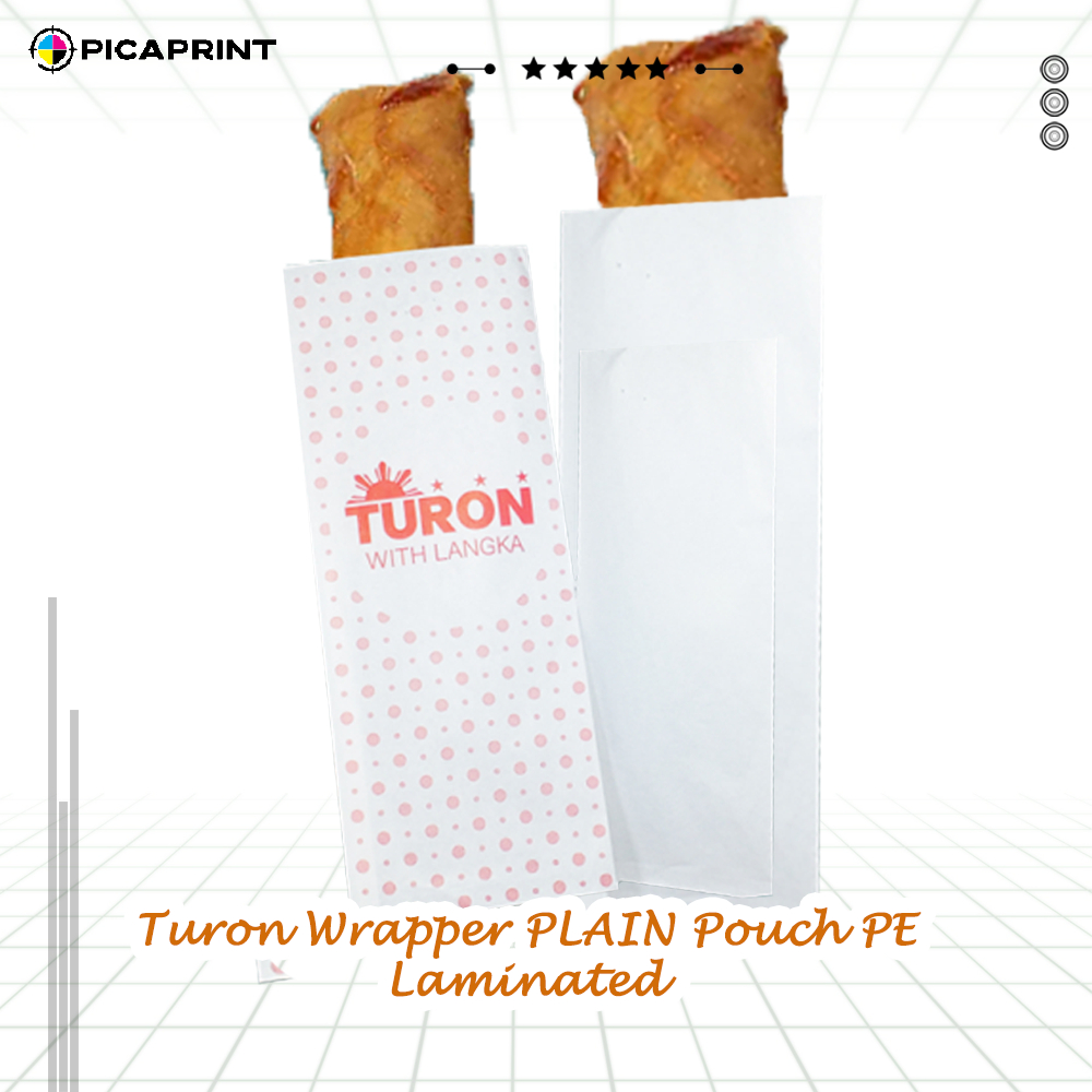 100pc Turon Wrapper PLAIN Pouch PE Laminated Biodegradable Greaseproof ...