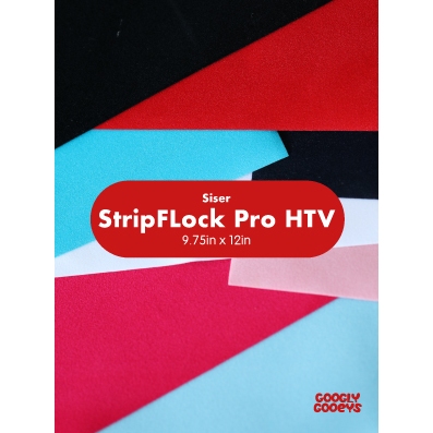 Siser Stripflock Pro Heat Transfer Vinyl (HTV) Iron-On for Shirts, Bags ...