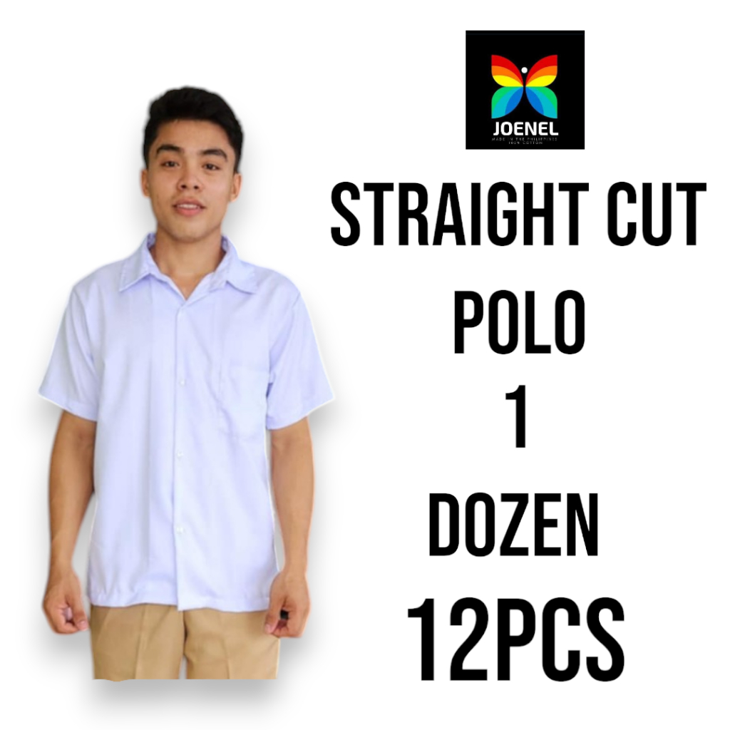 Straight Cut Polo for Boys 1 Dozen 12 pcs School Uniform Joenel Brand ...