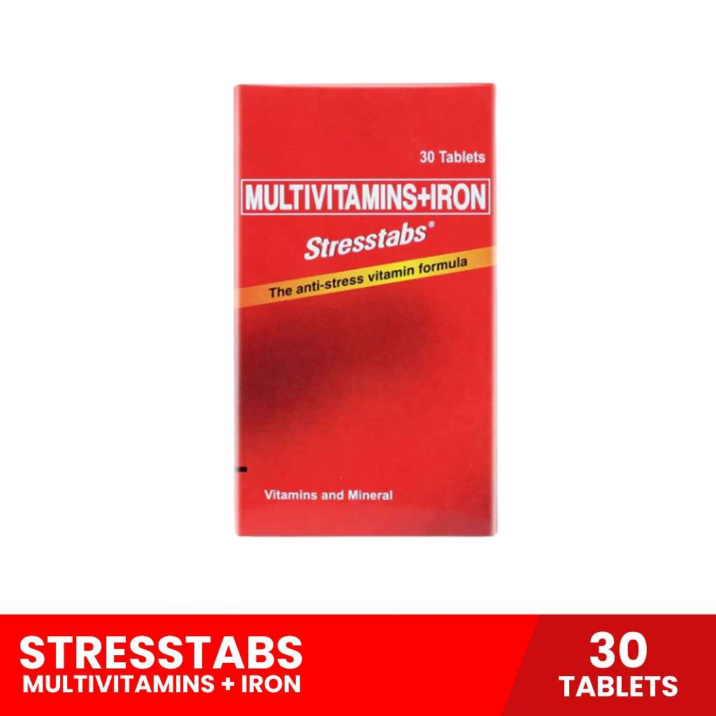 STRESSTABS Multivitamins + Iron 30 tablets (Fights Stress, Restores ...