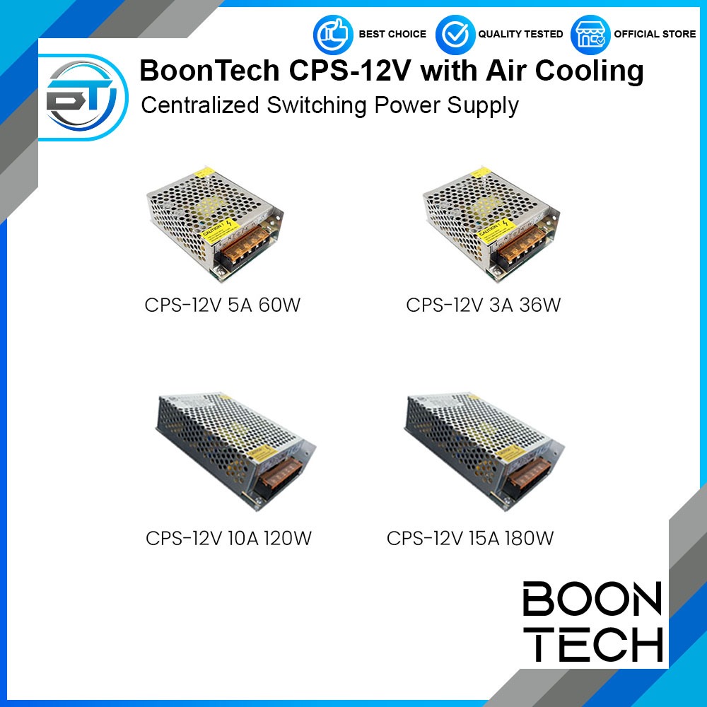 BoonTech CPS 12V Centralized Power Supply with Air Cooling | Switching ...