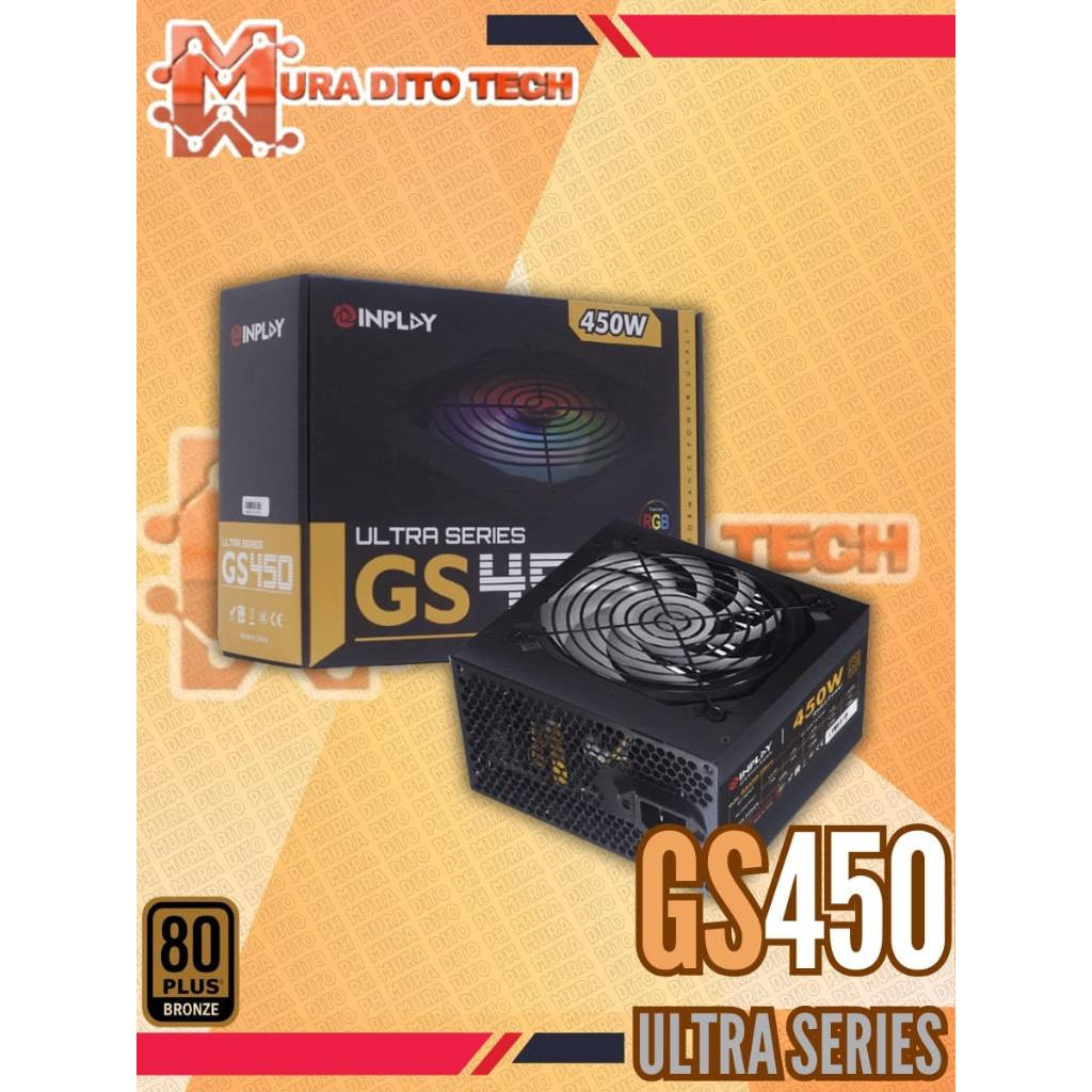 Inplay GS450-k True Rated PSU Power Supply 80 Plus Efficiency (1 Year ...