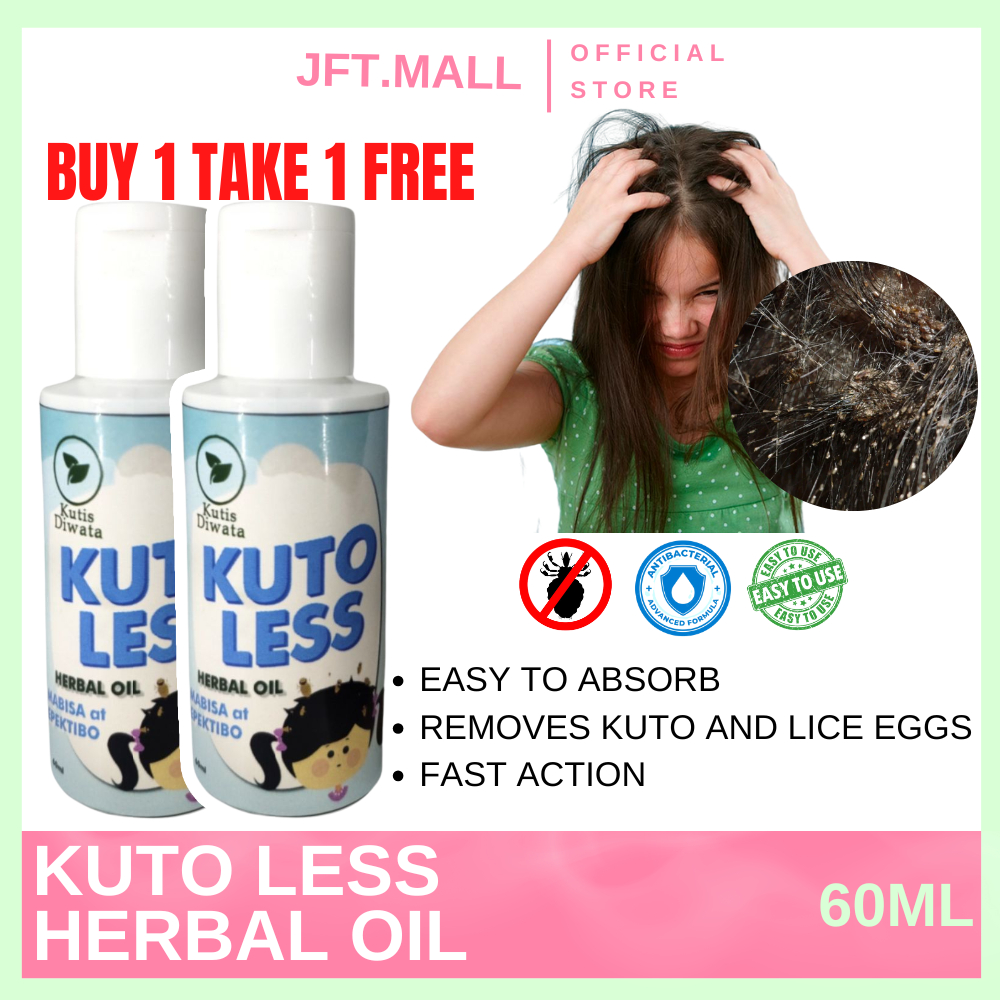 BUY 1 GET 1 Kuto Less Anti Lice Herbal Oil Lice Remover Kuto Remover ...
