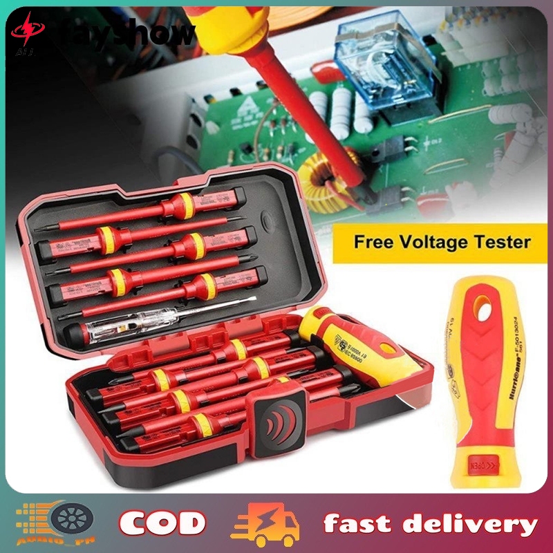 13pcs Electrician Repair Tools Kit 1000V Changeable Insulated ...
