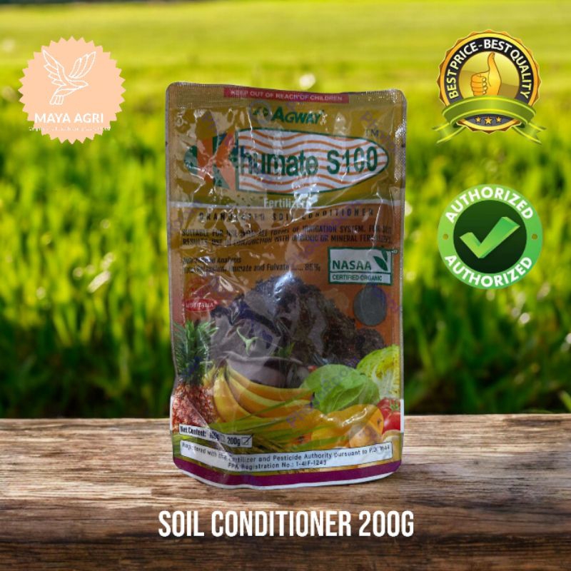 KHUMATE S100 ORGANIC FERTILIZER SOIL CONDITIONER 200G | Shopee Philippines