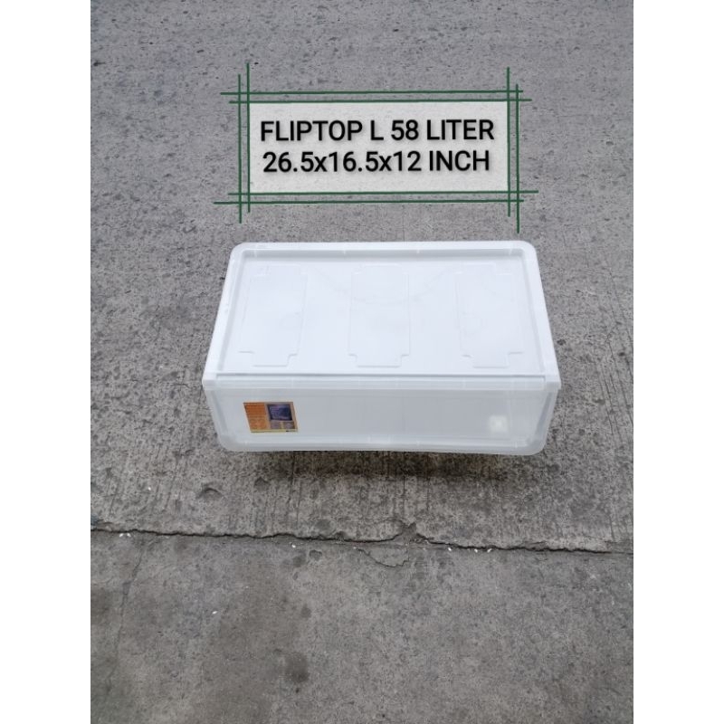 flip top box large fliptop storage box 58liter (for other logistic ...
