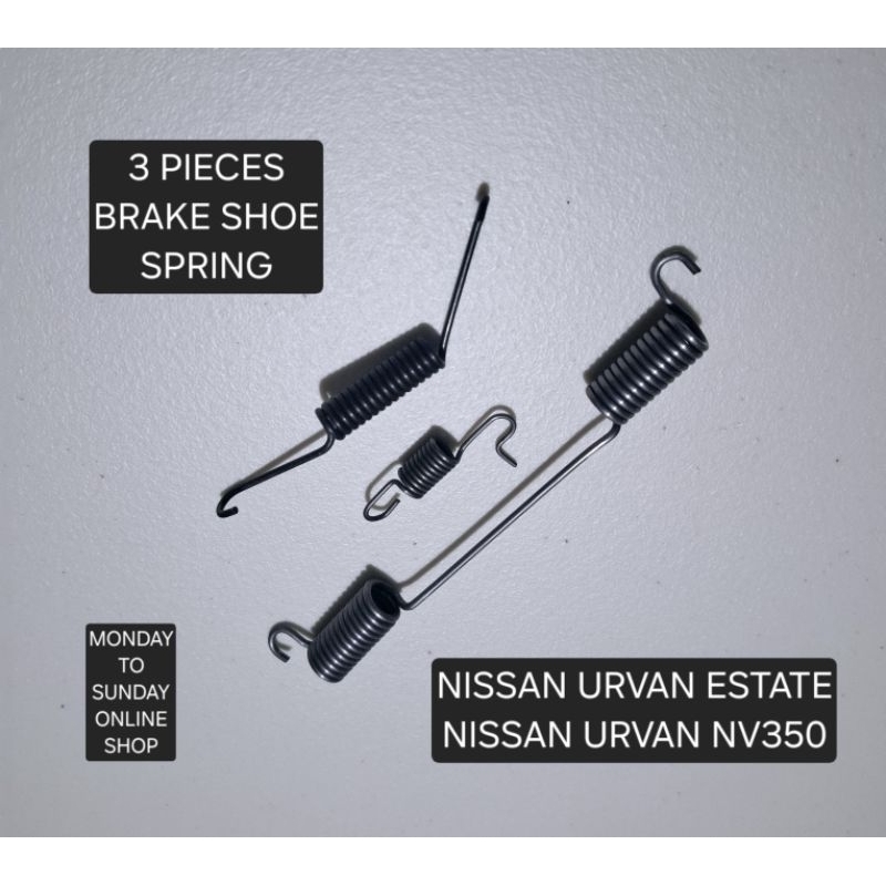 3 Pieces Brake Shoe Spring for Nissan Urvan Estate (2013-UP) | Shopee ...