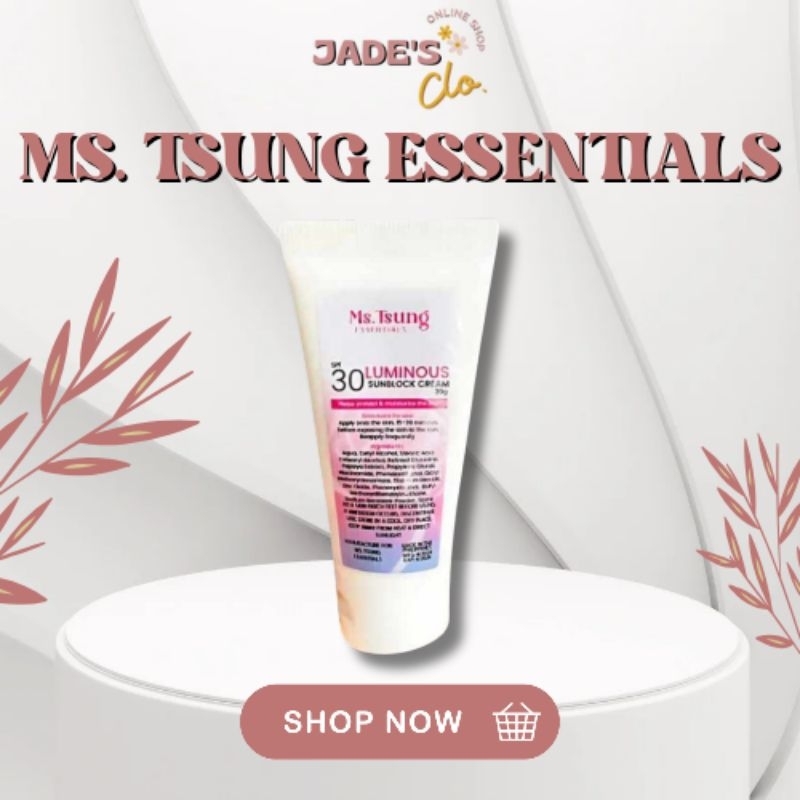 Ms Tsung Essentials Luminous Sunblock Cream SPF 30 30g | Shopee Philippines