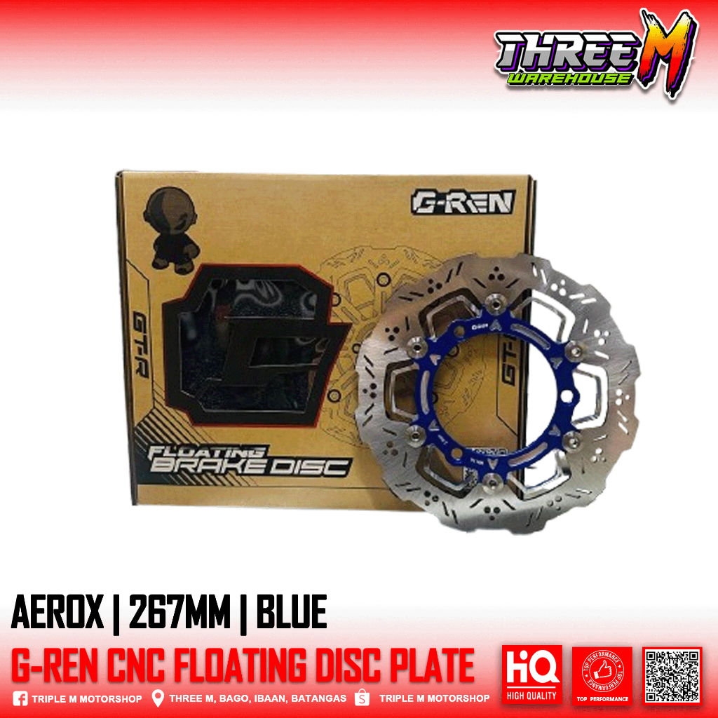 G-REN CNC FLOATING DISC PLATE 267MM FOR AEROX | Shopee Philippines