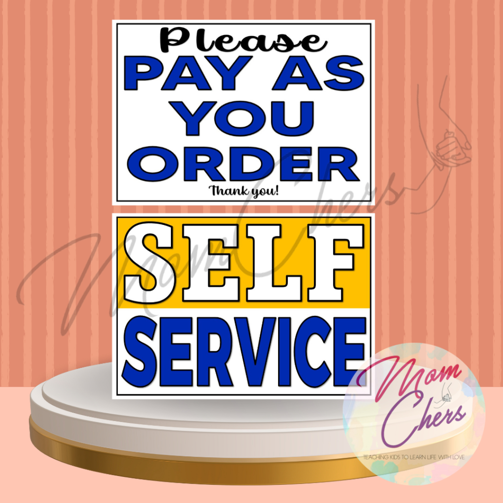 Laminated Signage Poster Pay as You Order Self Service A4 size | Shopee ...