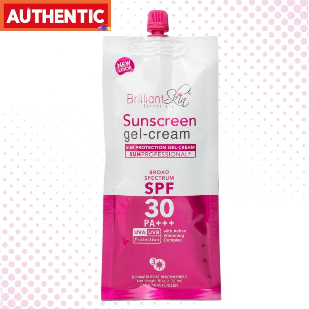 BRILLIANT SUNSCREEN GEL-CREAM SPF 30 (50g) | Shopee Philippines