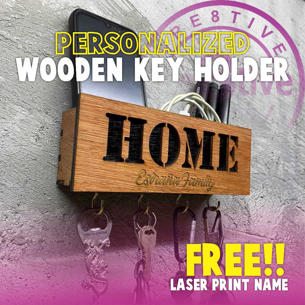 Wooden Key Holder/ Personalized Key Holder | Shopee Philippines