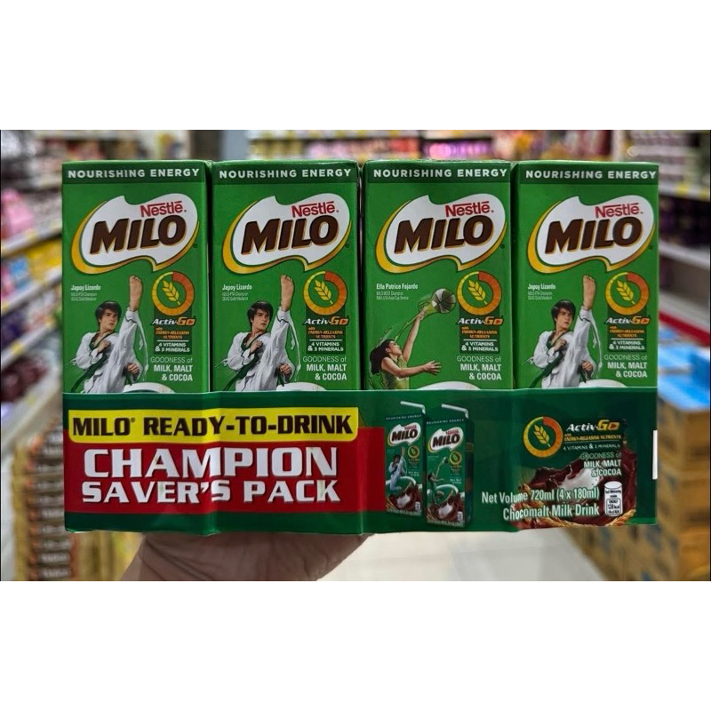 NESTLÉ Milo Champion Savers pack 4x180ml | Shopee Philippines