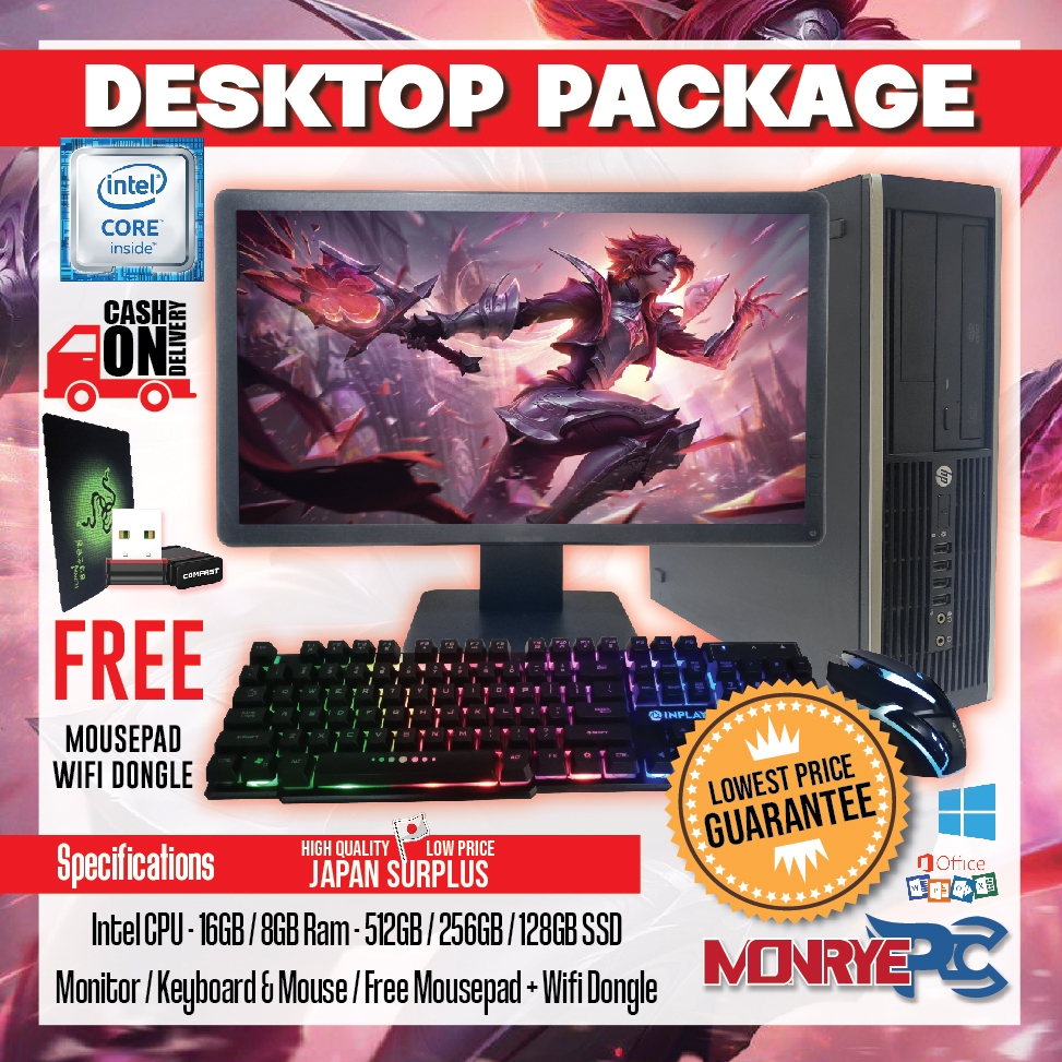 COMPUTER PACKAGE / Intel Core i7 i5 i3 / 16GB 8GB / 512GB 256GB SSD ...