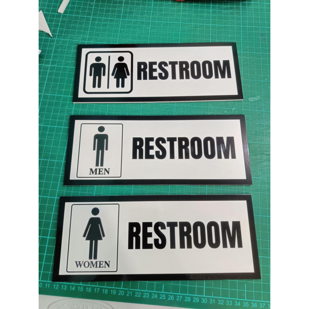 Restroom Toilet Signage Sintra Board 10x4 | Shopee Philippines