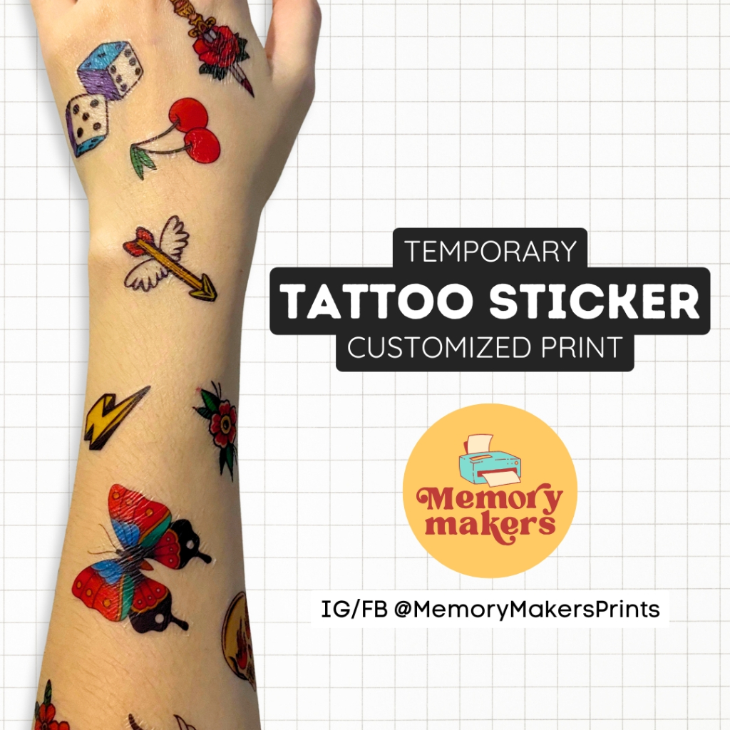 Custom Tattoo Sticker Printing Service for Concert Event Party Cosplay ...