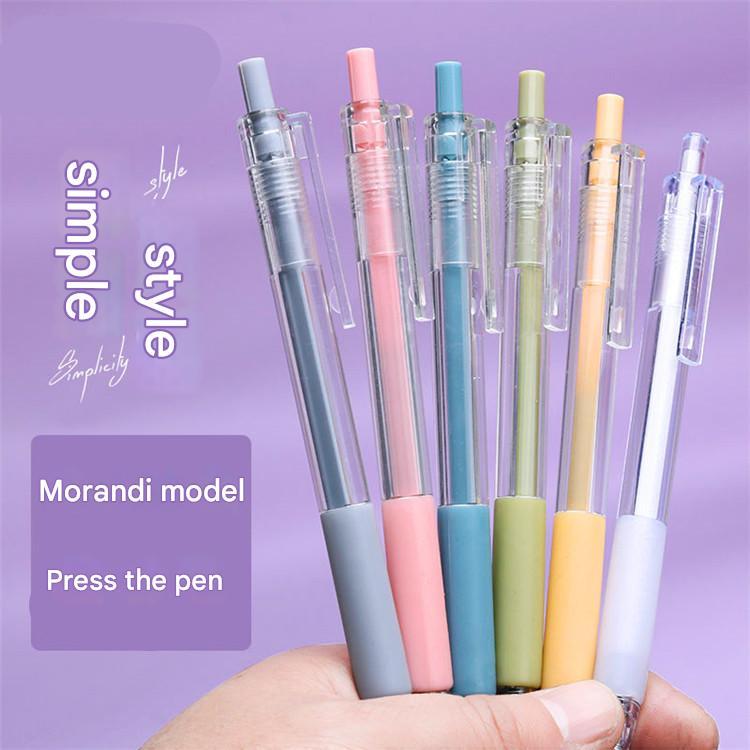 Morandi color neutral pen macaron press pen student 0.5mm signature ...