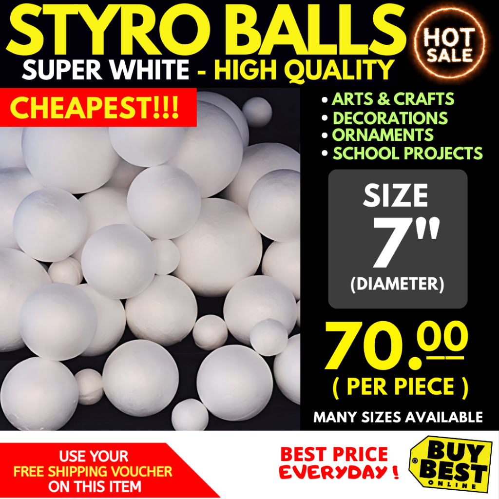 **7" Styro Ball Parties Christmas School Projects Props [CHEAPEST ...