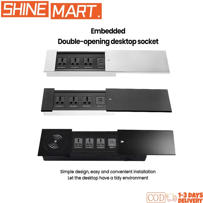 Embedded Desktop Socket Side Sliding Hidden Socket With Conference ...