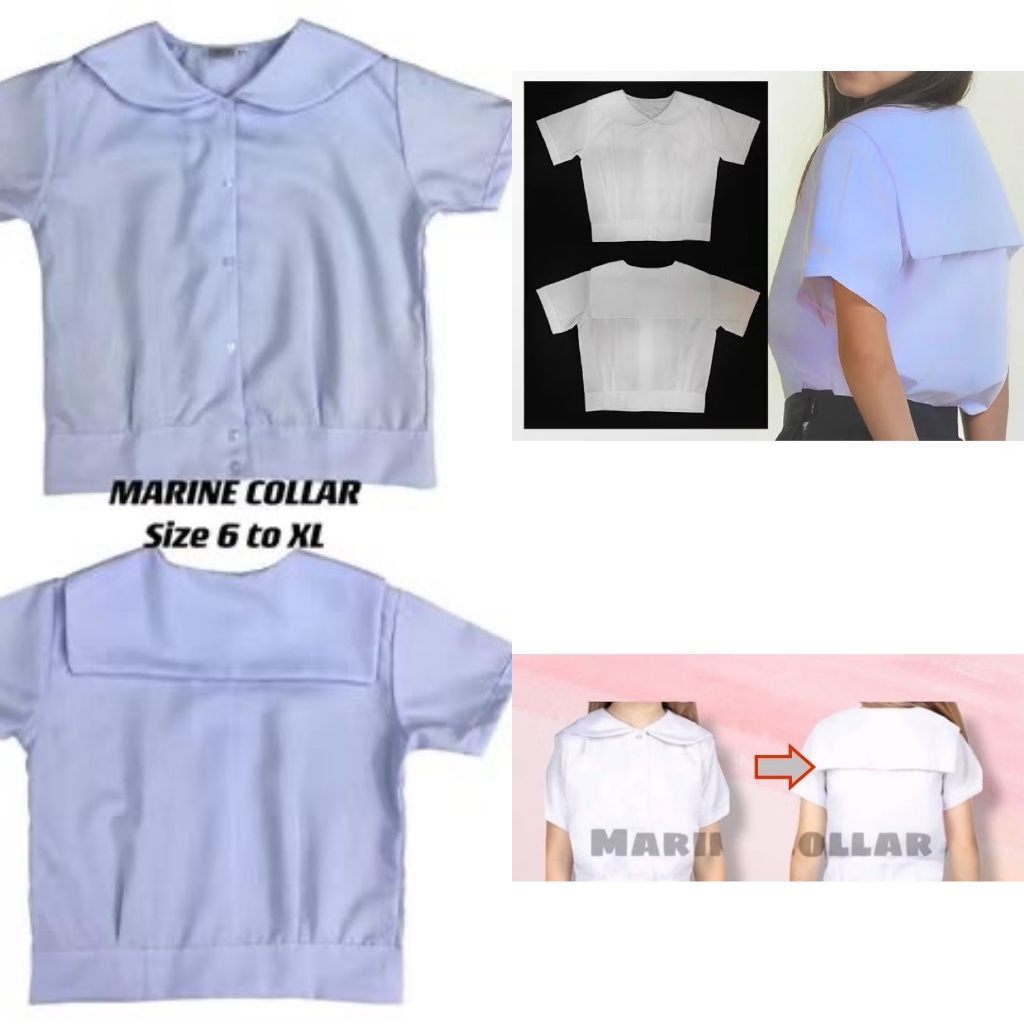 School Uniform For Girls (Katrina) Baby Collar And Marine Collar ...