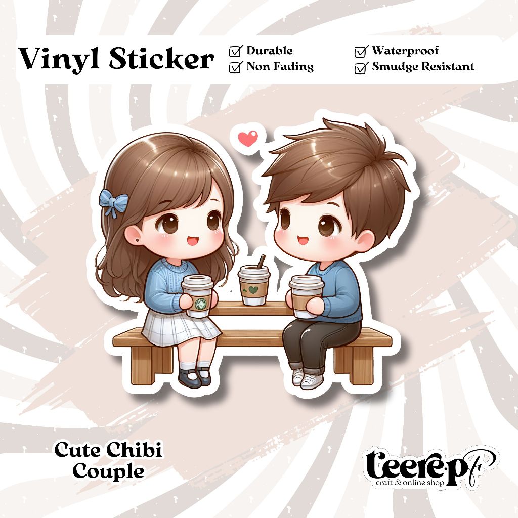 Cute Couple Vinyl Sticker, waterproof,nonfading | Shopee Philippines