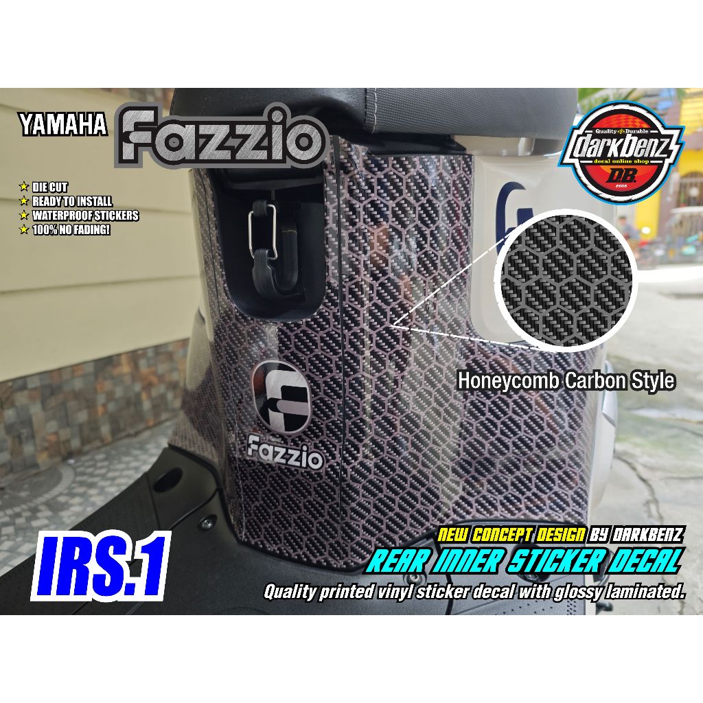 Yamaha Mio Fazzio New Rear Inner Concept Quality Printed Sticker Decals ...