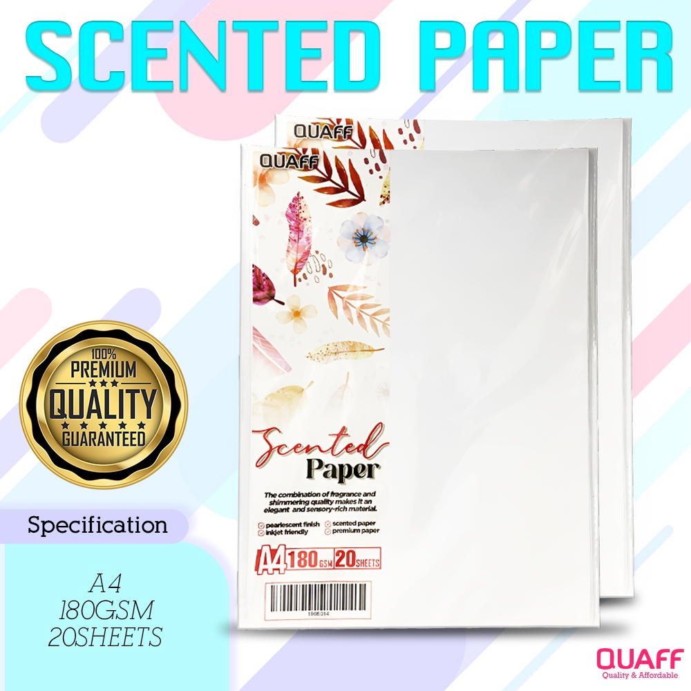 QUAFF Scented Paper 180Gsm A4 Size White (20sheets/pack) | Shopee ...