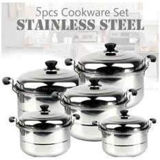 5Pieces Kitchenware Caserole Set Cooking Pot Set Stainless Steel ...