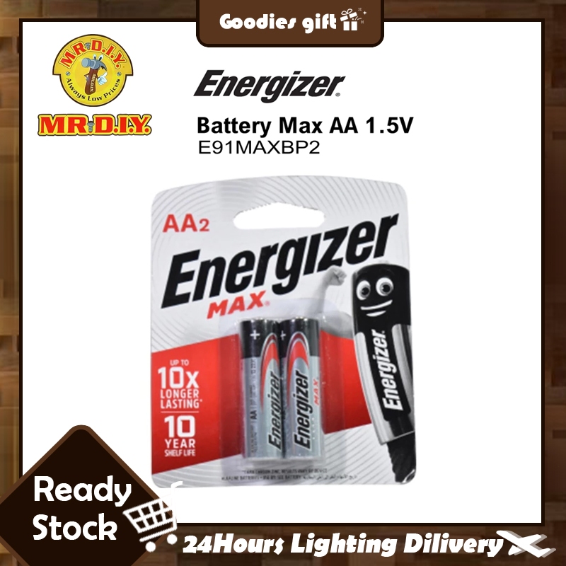 Energizer MAX AA (2 pcs) Battery E91BP2 Energizer AA Alkaline Batteries ...