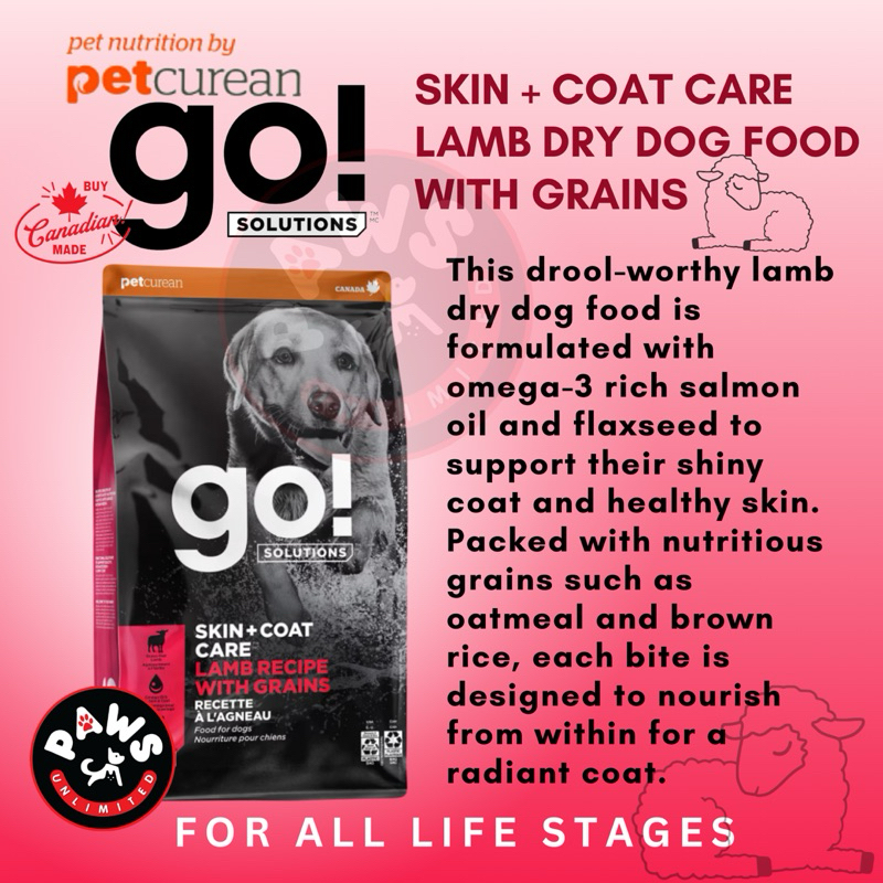 GO! Solutions - Skin + Coat Care Lamb Recipe With Grains 9.98Kg ...
