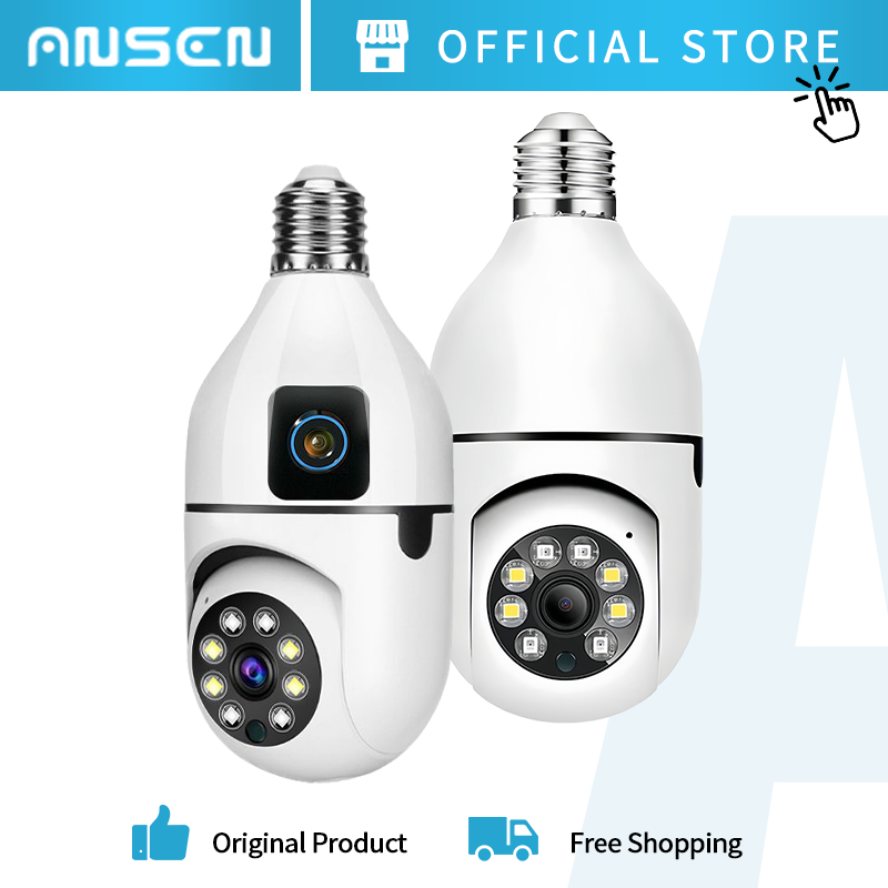 ANSEN CCTV Bulb Camera WiFi Connect to Cellphon with Voice Wireless ...