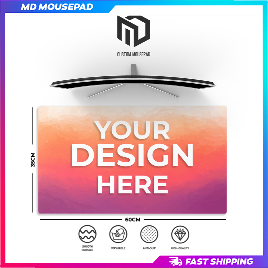 MD Mousepad DIY 60x35cm | 70x30cm | Custom Print Large Mat Mouse pad ...