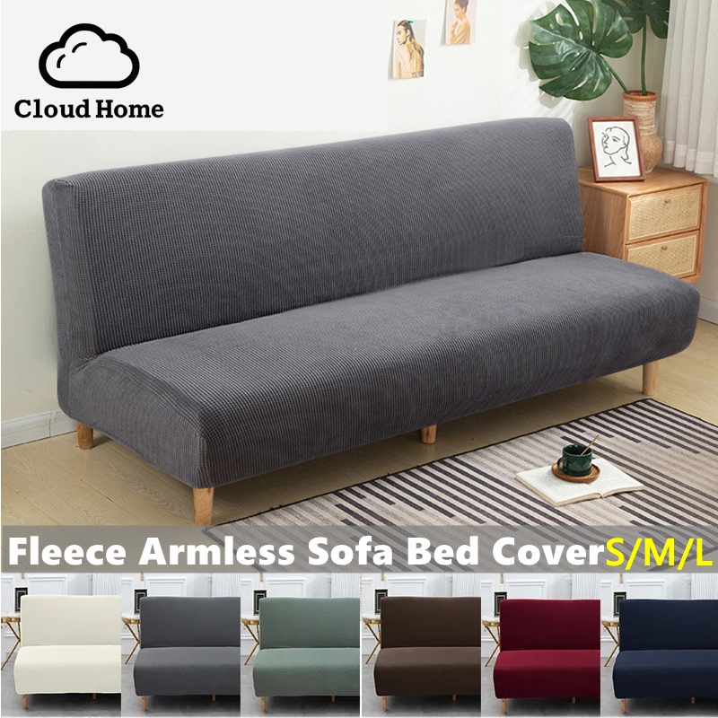 Cloudhome【Thicken】sofa bed cover single armless sofa cover stretchable ...