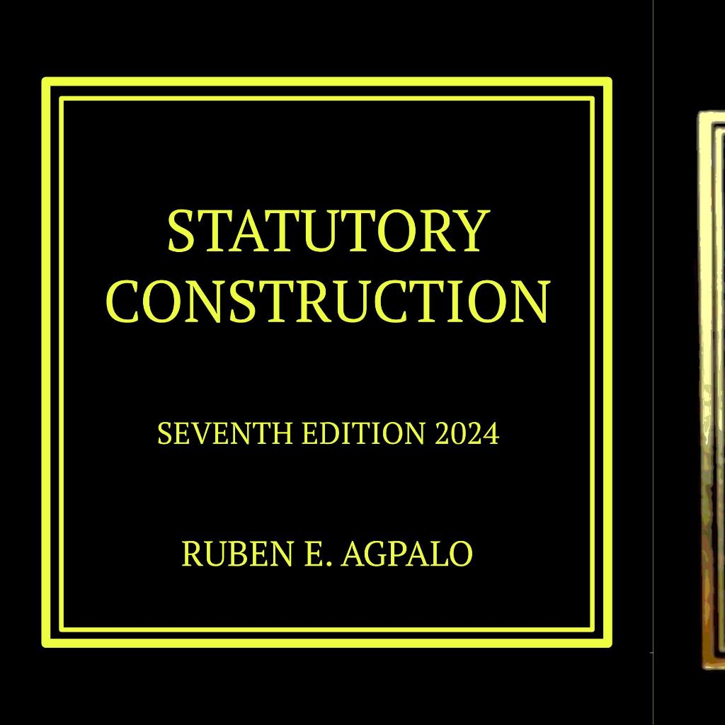 Agpalo (2024) - Statutory Construction - by Ruben - StatCon | Shopee ...
