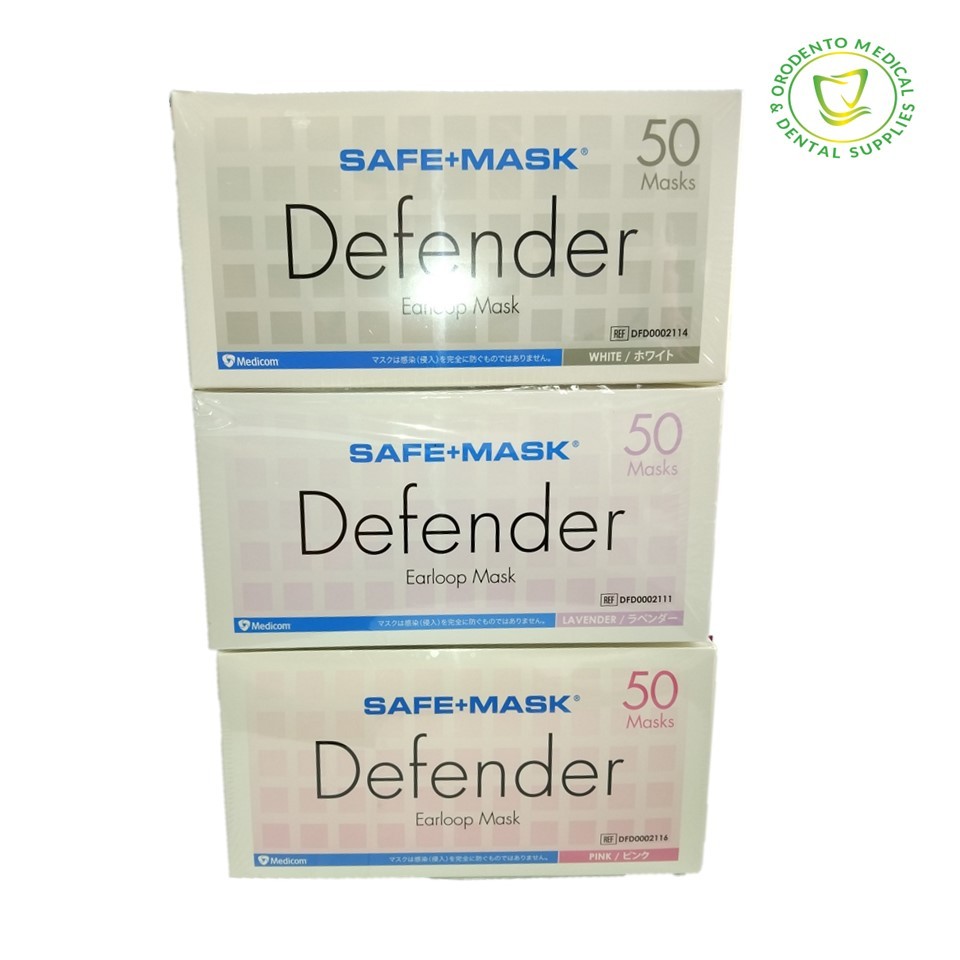 Defender safe+facemask 50's | Shopee Philippines