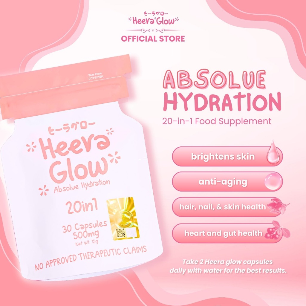 Heera Glow 20in1 Glutathione Absolue Hydration Collagen 30caps ...
