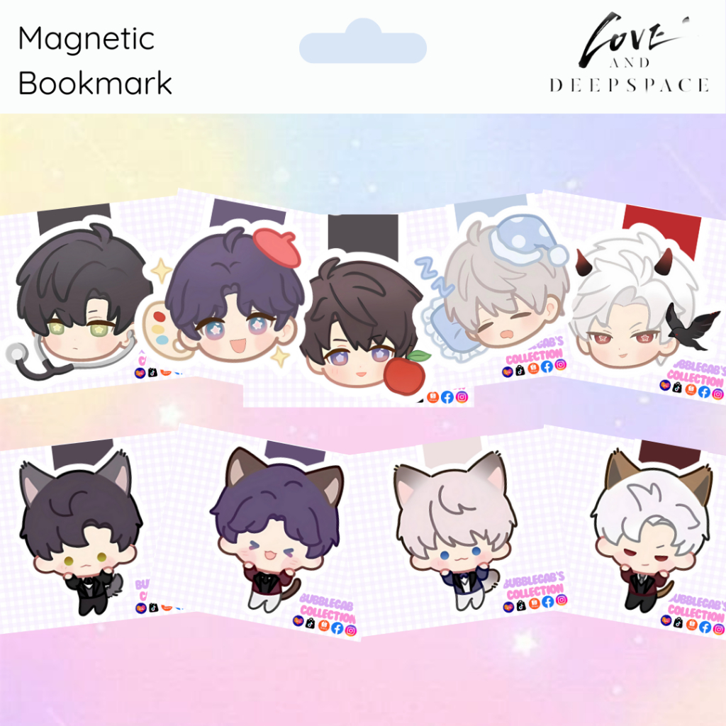 Love and Deepspace Magnetic Bookmark - Zayne, Rafayel, Sylus, Xavier ...