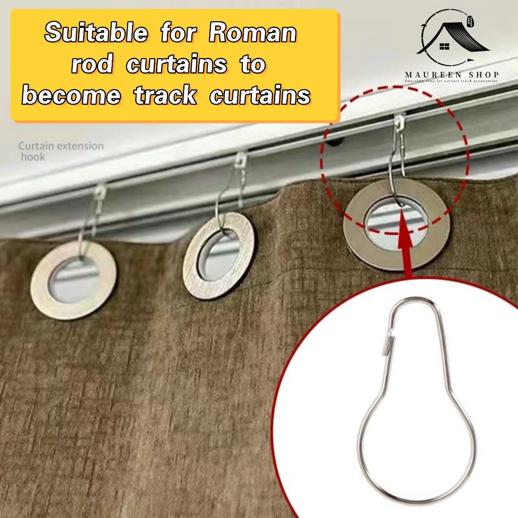 Window Curtain Connector Suitable For Roman Rod Curtains To Become ...