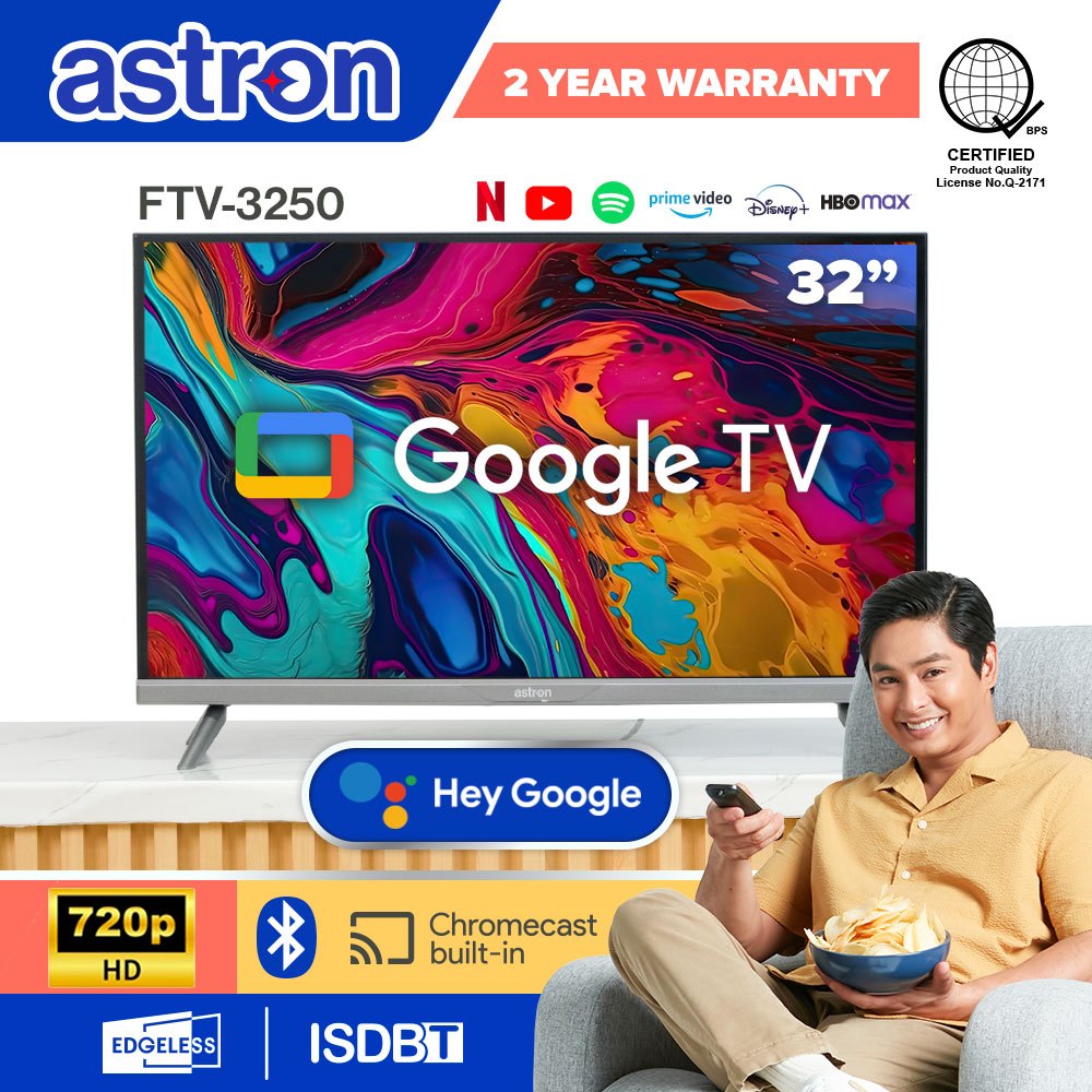 ASTRON FTV3250 32" Google TV - Full HD | Hey Google | WIFI + LAN ...