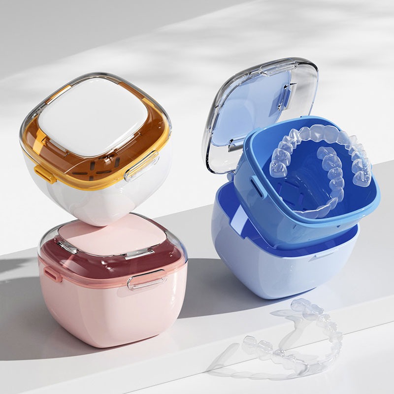 Multifunctional Double Braces Box Retainer Orthodontic Storage Box ...