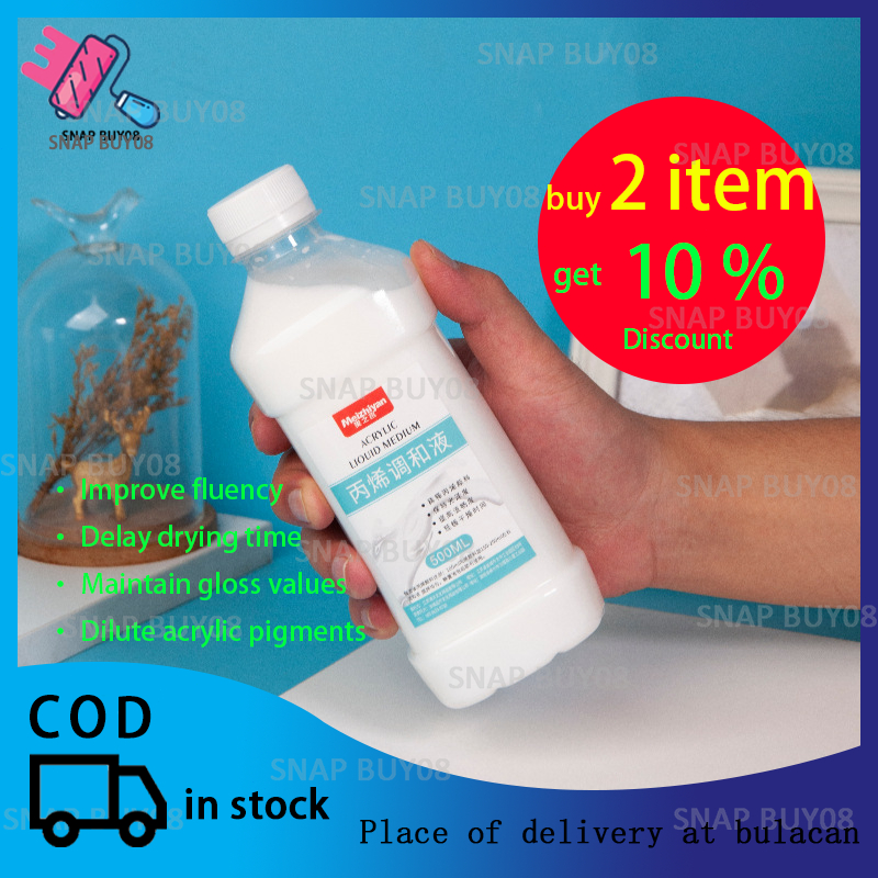SNAP BUY Acrylic paint blending liquid 500ml thinner Acrylic gloss paint 500ml Medium & Varnish ...