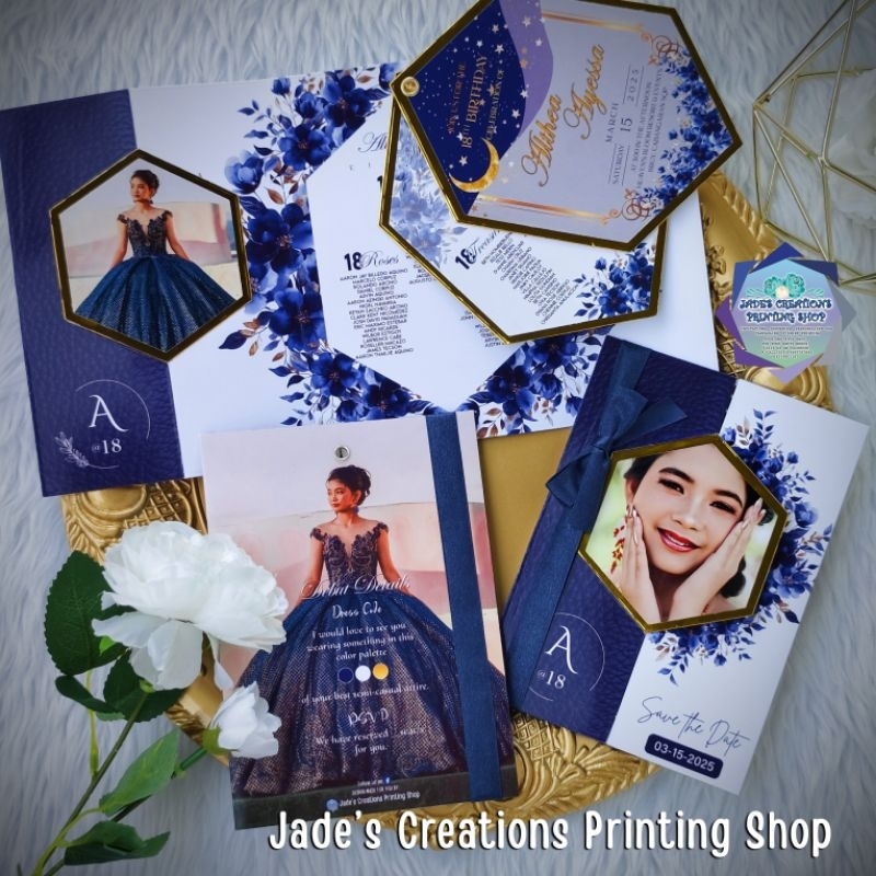 Geometric Flip Invitation for Any Occasion Any Theme will do(Debut ...