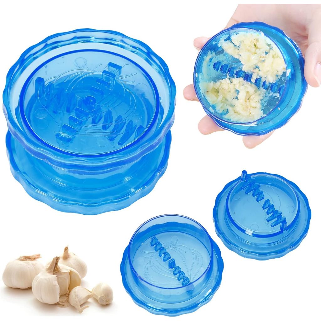 Garlic Twister Mincer, Garlic Crusher Tool, Blue Manual Garlic Twist ...