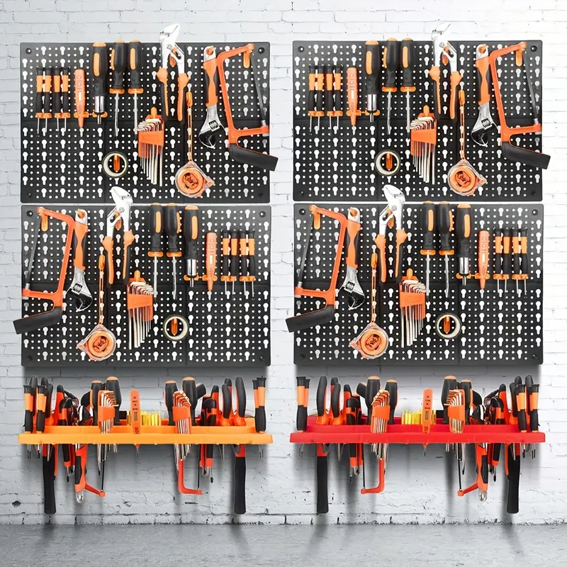 SHANIA Garage Wall Tool Hanging Rack Pegboard + Shelf Tool Organizer ...