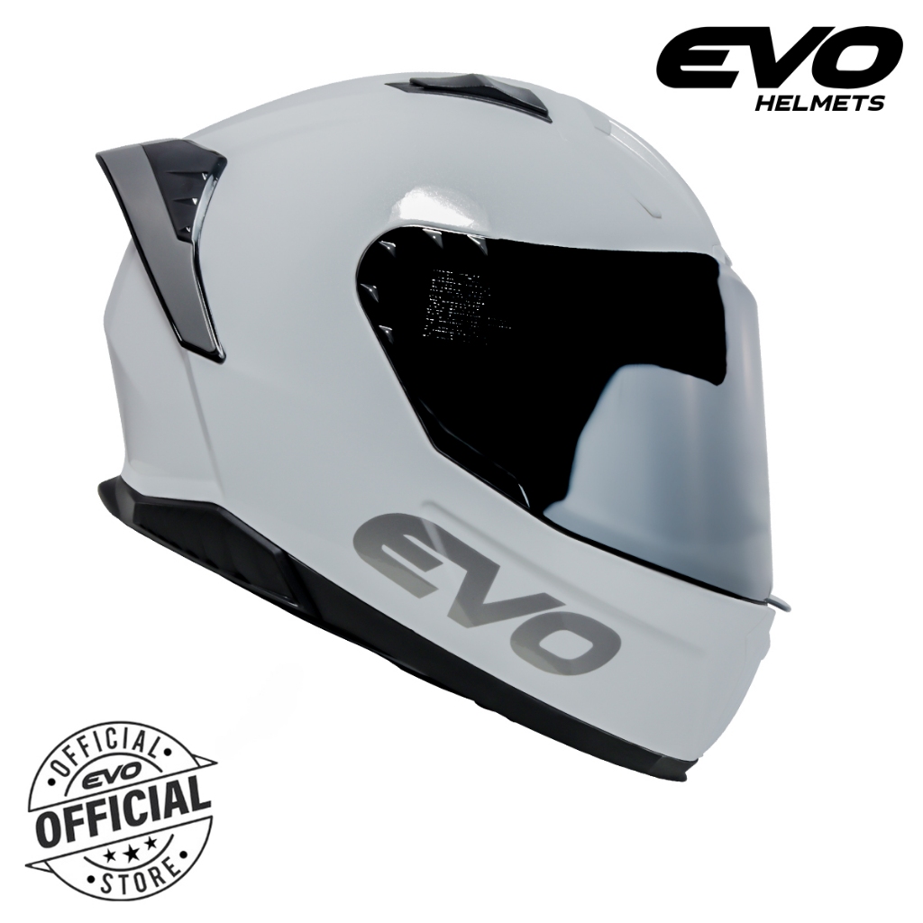 EVO GX-1 Plain Full Face Dual Visor Helmet Motorcycle With Free Clear ...