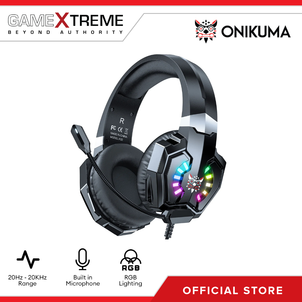 Onikuma X32 RGB Wired Professional Gaming Headset (Black) | Shopee ...