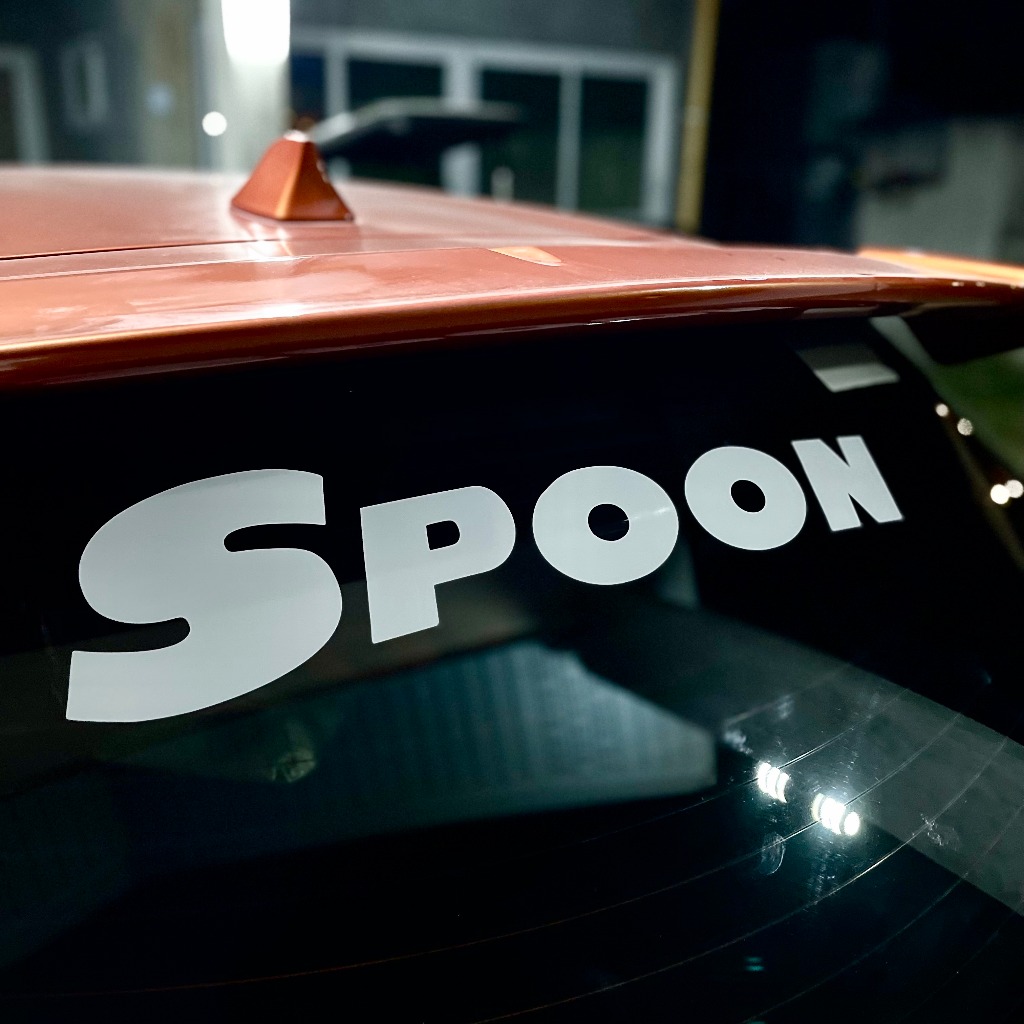 Spoon Car Sticker Windshield Truck SUV Motorcycle Cutout Sticker Decals ...