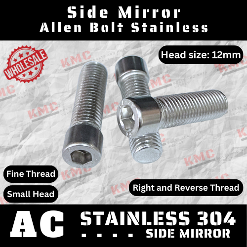 Side Mirror Bolt Stainless / Allen Bolt M10 Stainless * Right and Left ...